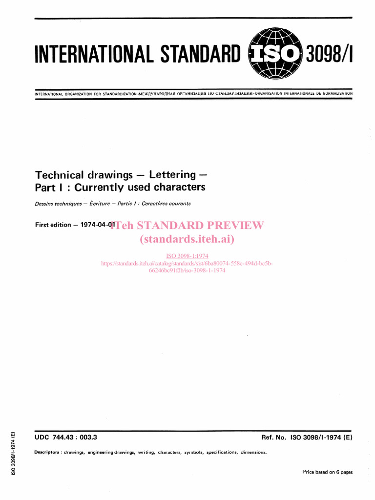 ISO-3098-1-1974 EN | Download Free PDF | International Organization For ...