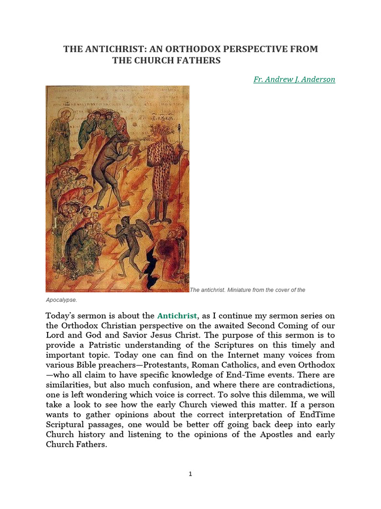 Antikristus Menurut Pandangan Bapa2 Gereja | PDF | Rapture | Antichrist