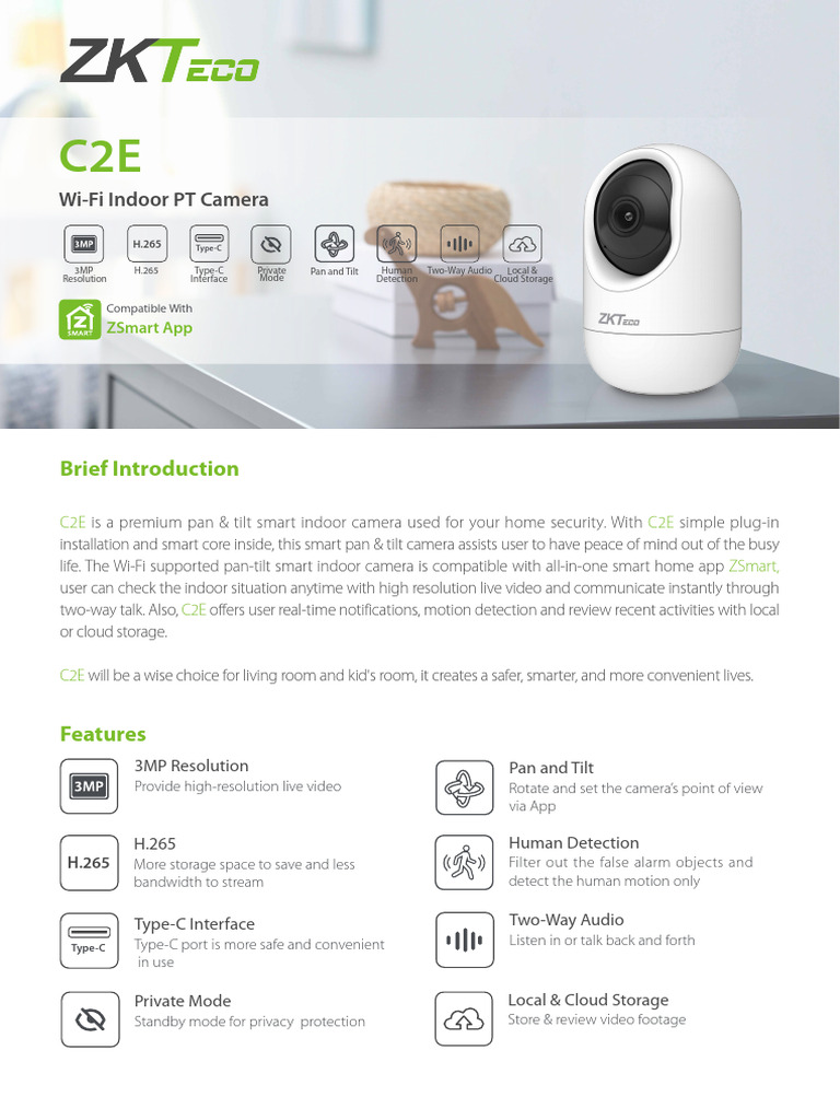C2E Datasheet V1.0 20230104 | PDF | Wi Fi | Camera