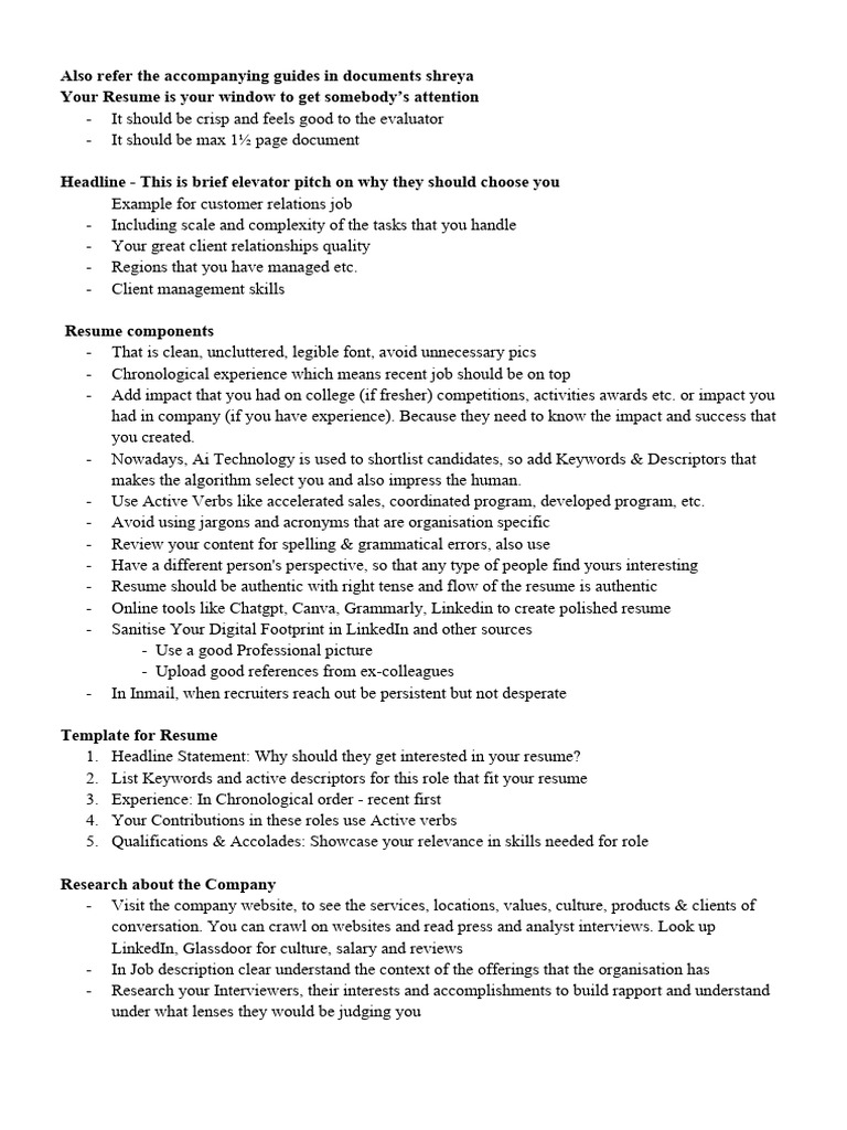 Acing Your Interview - Amity Course | PDF | Résumé | Recruitment