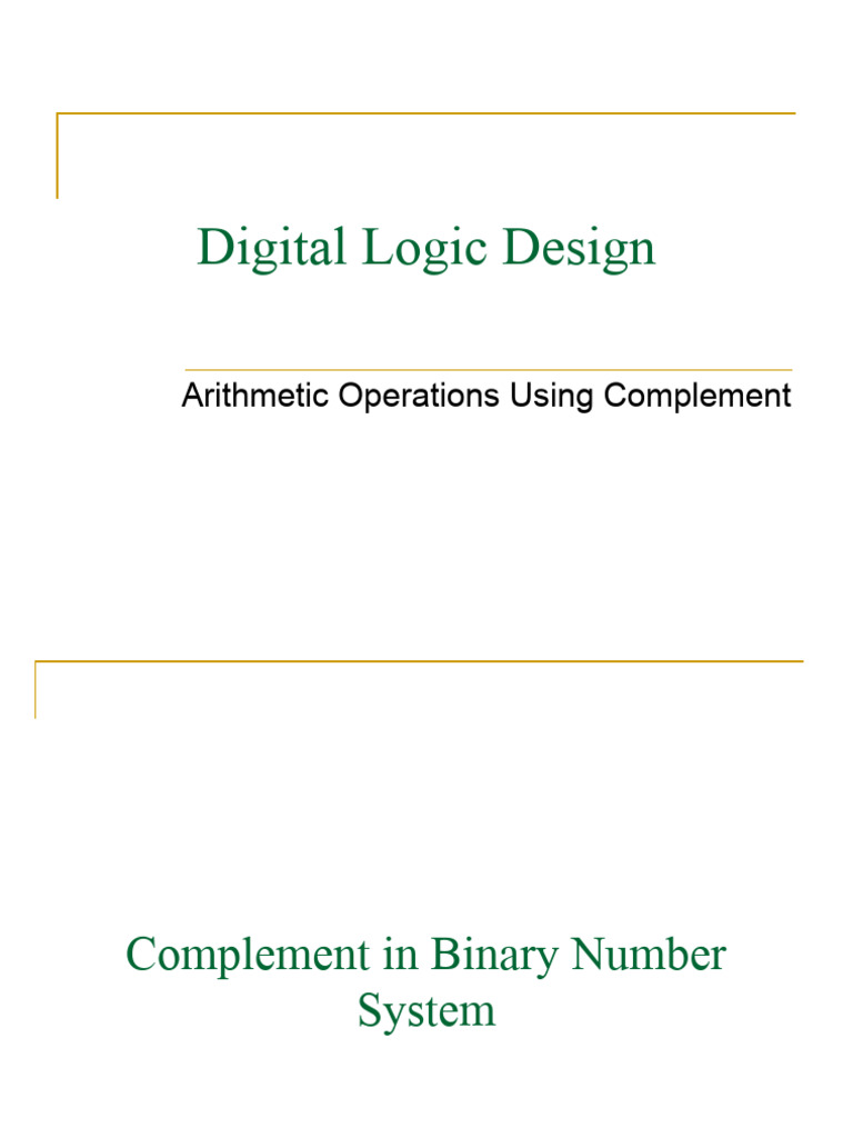 Arithmetic Operation Using Complement | PDF | Subtraction | Computer ... Arithmetic Operation Using Complement | PDF | Subtraction | Computer ...
