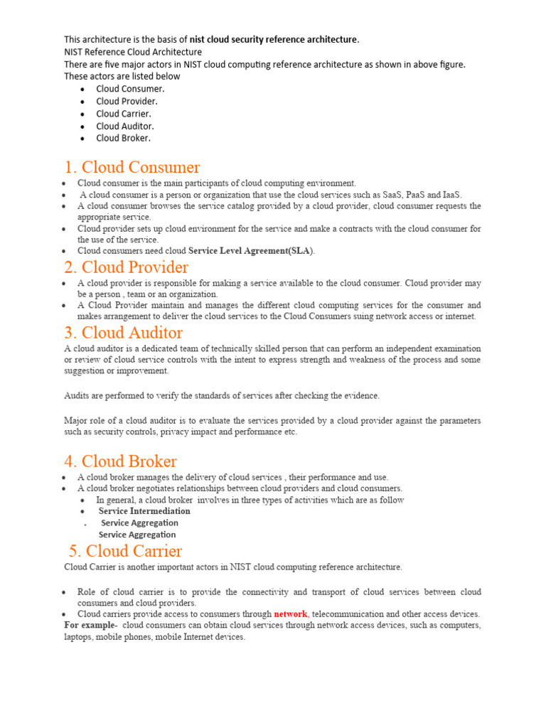 Nist Artc | PDF | Cloud Computing | Service Level Agreement