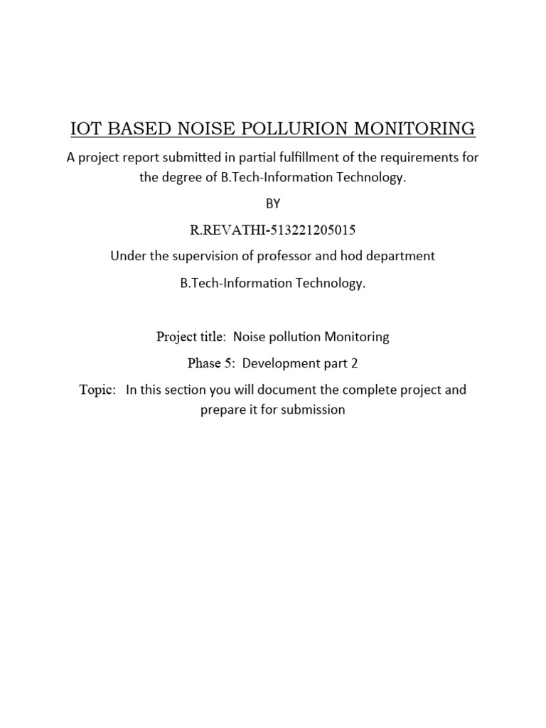 Phase 5.iot | PDF | Internet Of Things | Noise