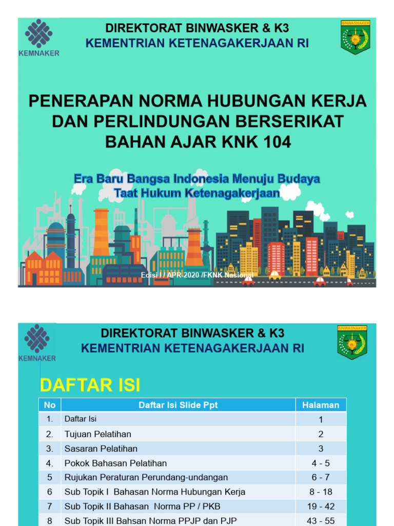 Training-Pdf-Norma-Hubungan-Kerja-Dan-Berserikat-516 | PDF