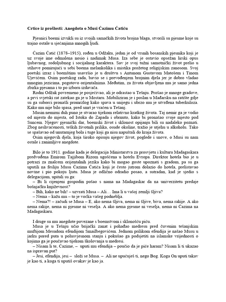 Crtice Iz Prošlosti - Anegdota o MCC | PDF