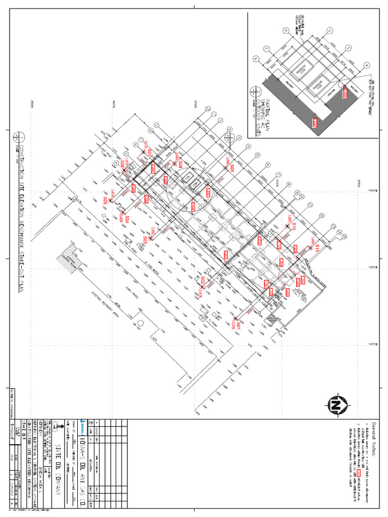 Construction Site Elevation Benchmark Stake-out Plan | PDF
