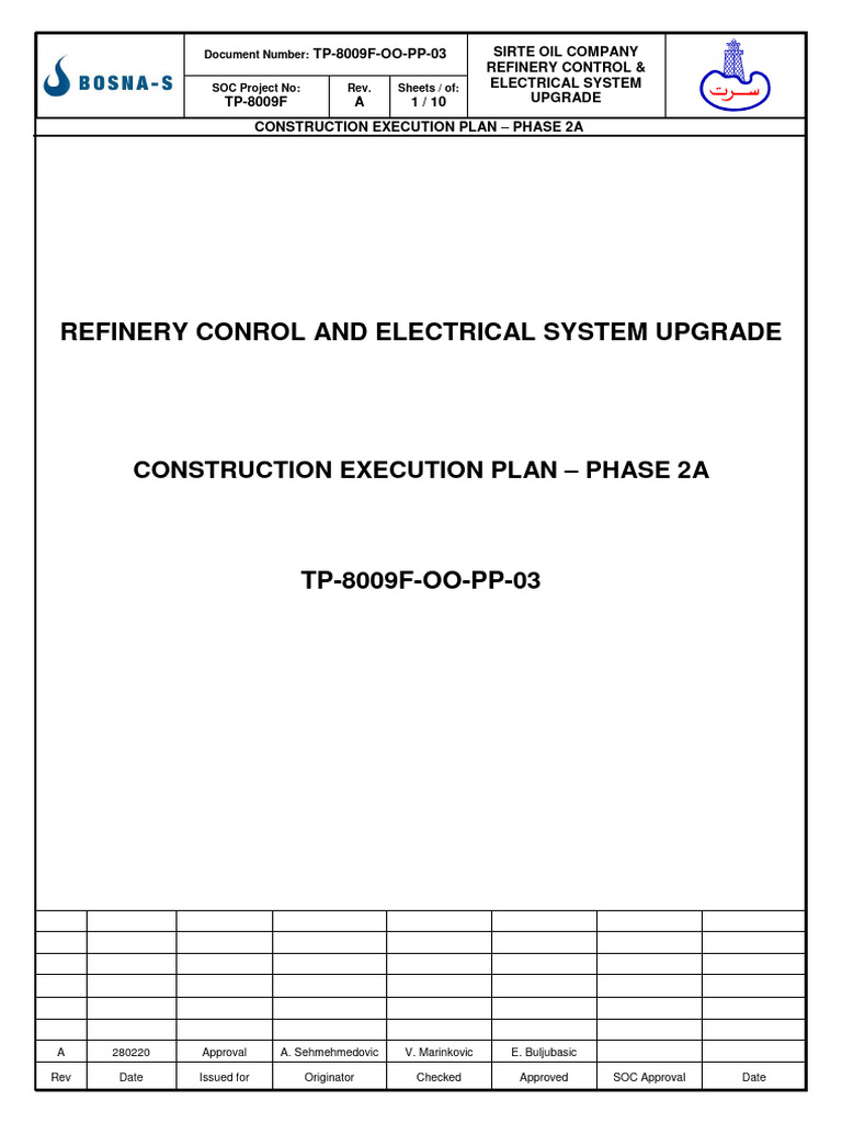 TP-8009F-OO-PP-03 - RA - Construction Execution Plan | PDF | Concrete ...