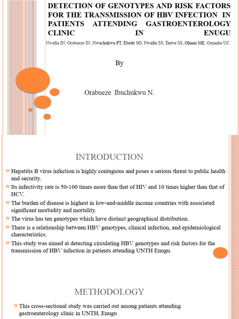 021 - Abstract 021 - HBV Gentotypes | PDF | Infection | Hepatitis B