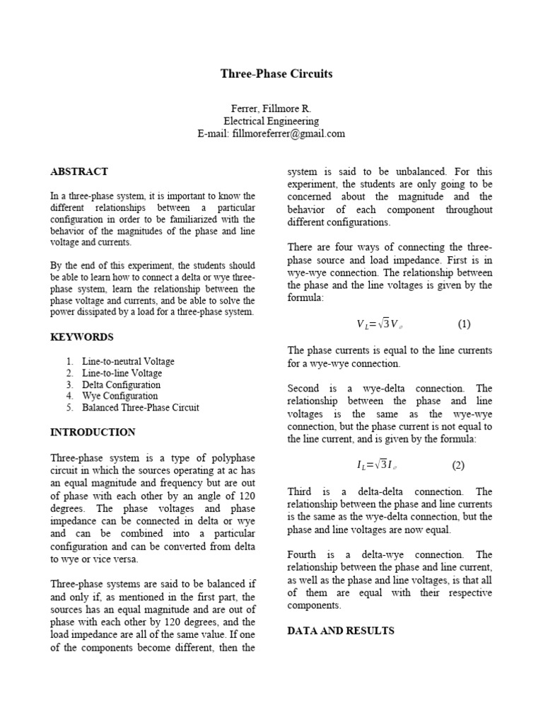 Experiment 1 - EE103L - Ferrer | PDF | Alternating Current | Computer Engineering