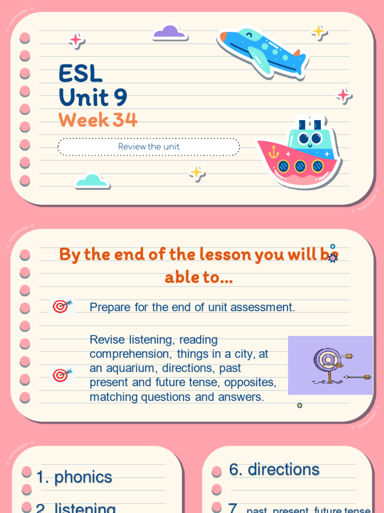 Lesson 6 + 7 Unit 9 Review | PDF