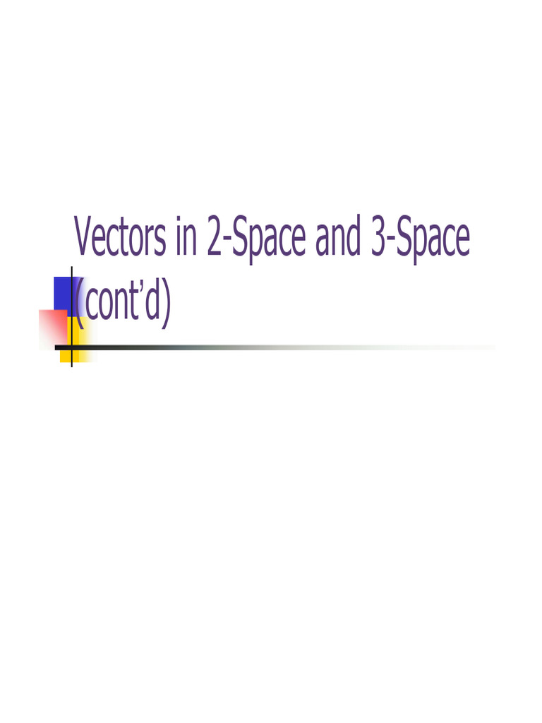Vector Space 03 Pdf Euclidean Vector Mathematical Analysis