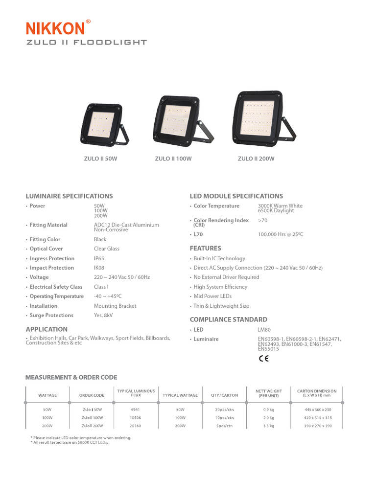 Zulo-II - Catalogue - Nikkon | PDF | Light Emitting Diode | Alternating ...