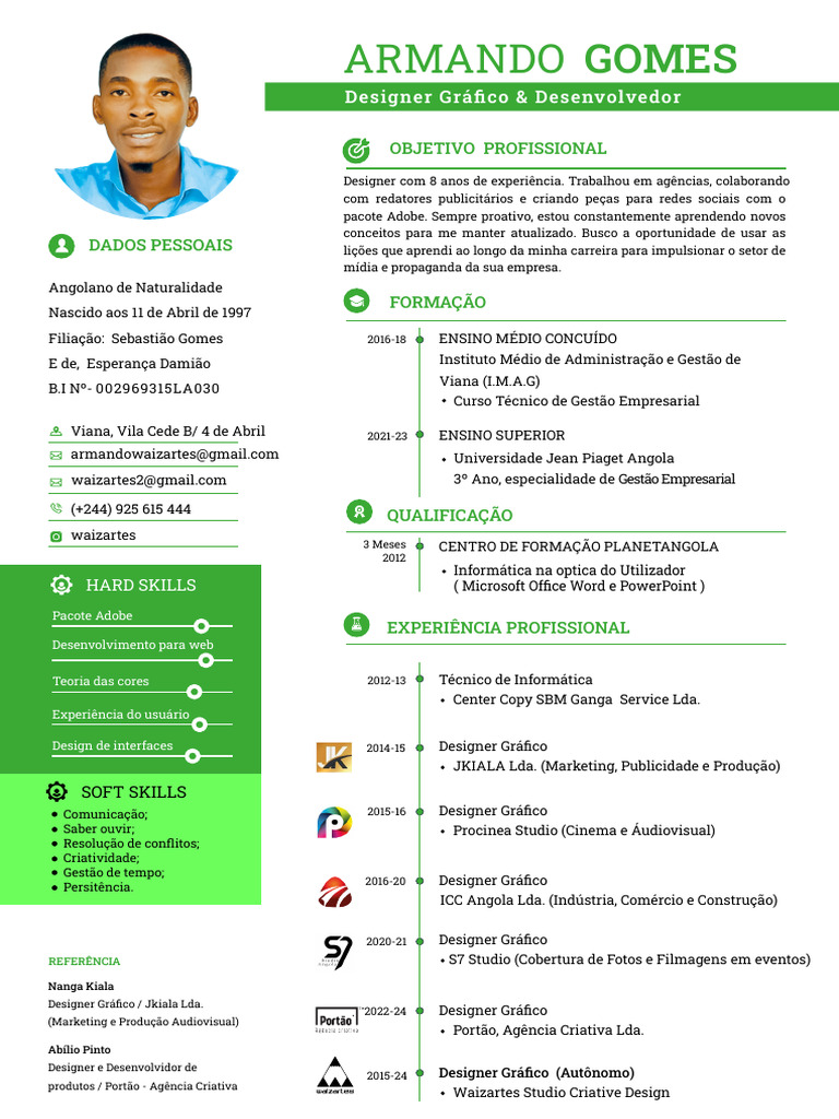 Curriculum Vitae Armando Gomes | PDF | Publicidade | Informática