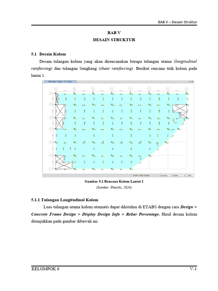 Template Bab V - Desain Struktur | PDF