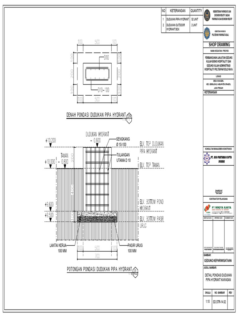 Detail Dudukan Pipa Hydrant | PDF