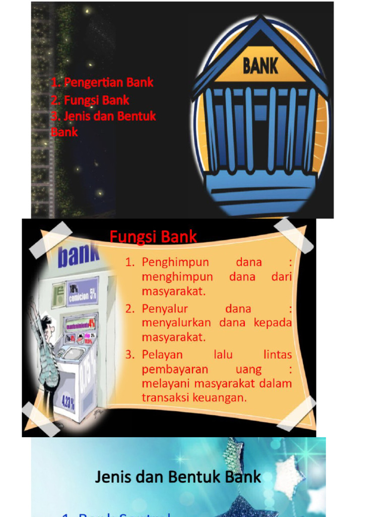 Pengertian Bank, Fungsi Bank, Jenis Dan Bentuk Bank | PDF