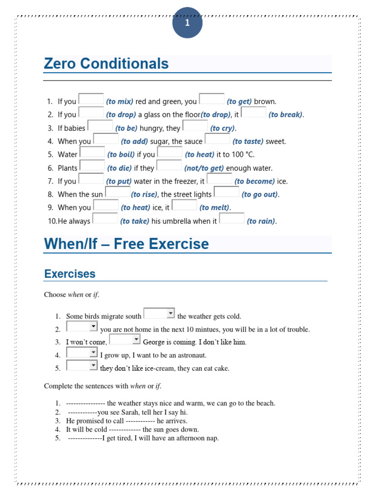 Conditionals Practice 2024 | PDF | Language Arts & Discipline