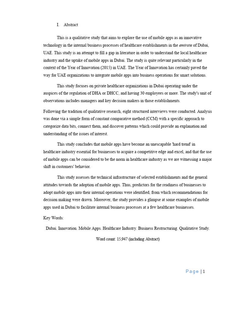 Bba Project | PDF | Innovation | Health Care