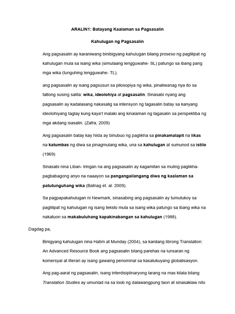 Aralin1 2 Salin Script | PDF