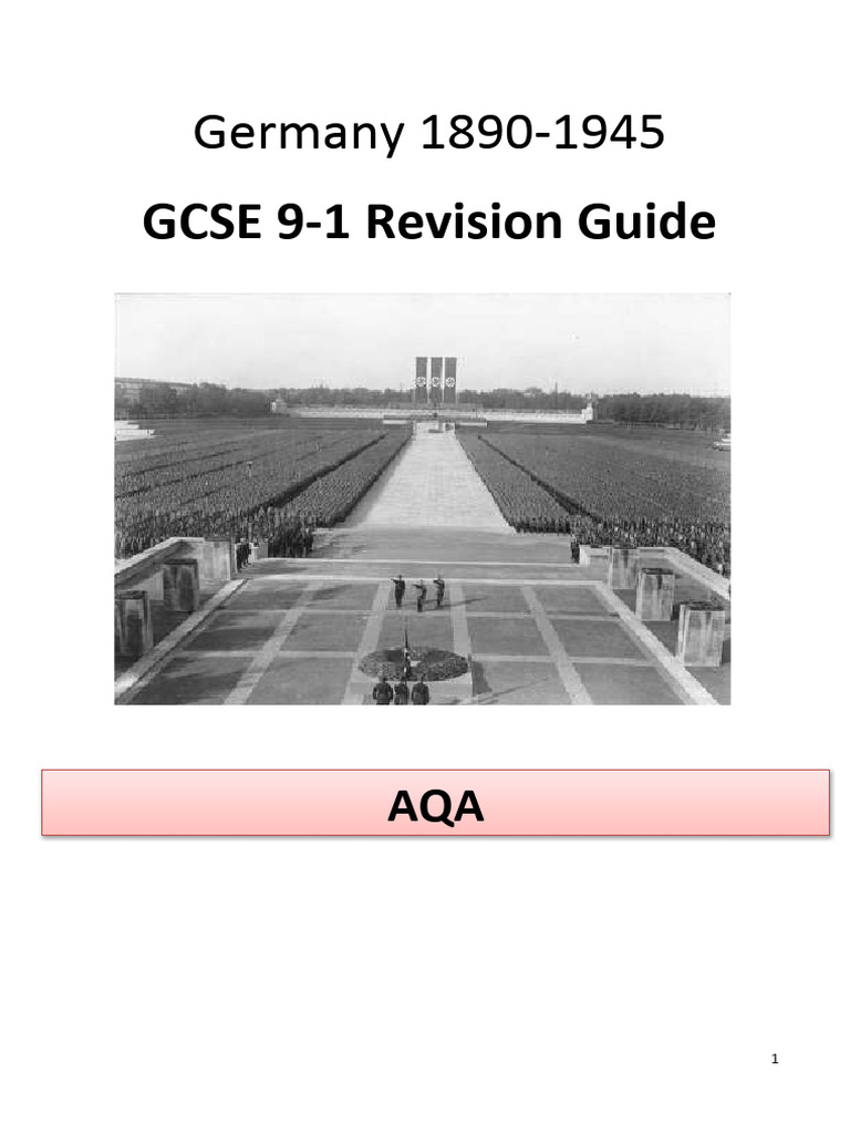 Aqa Germany Gcse 1890 1945 | PDF | Weimar Republic | Nazi Party