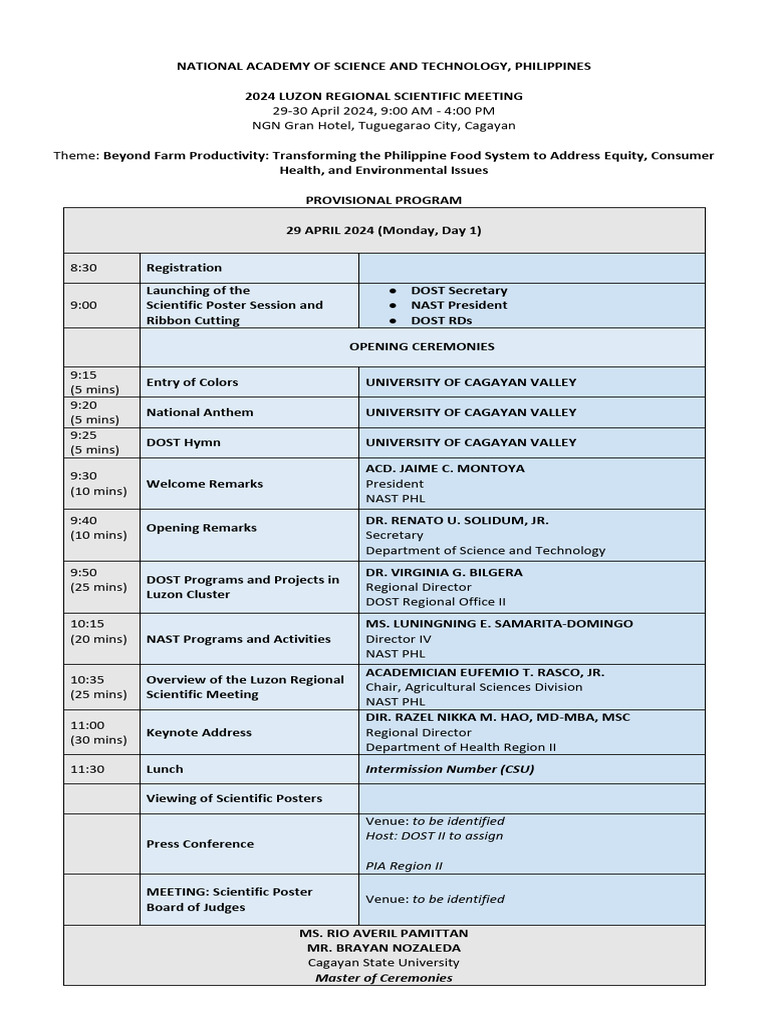 2024 Luzon Rsm Draft Program Pdf Philippines