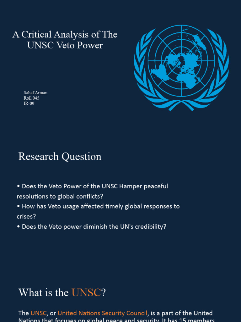 Critical Analysis of UNSC Veto Power | PDF | United Nations Security Council | World Politics