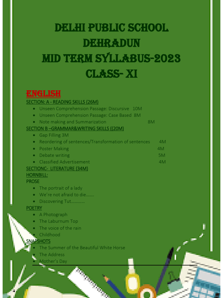 Mid Term Syllabus | PDF | Accounting