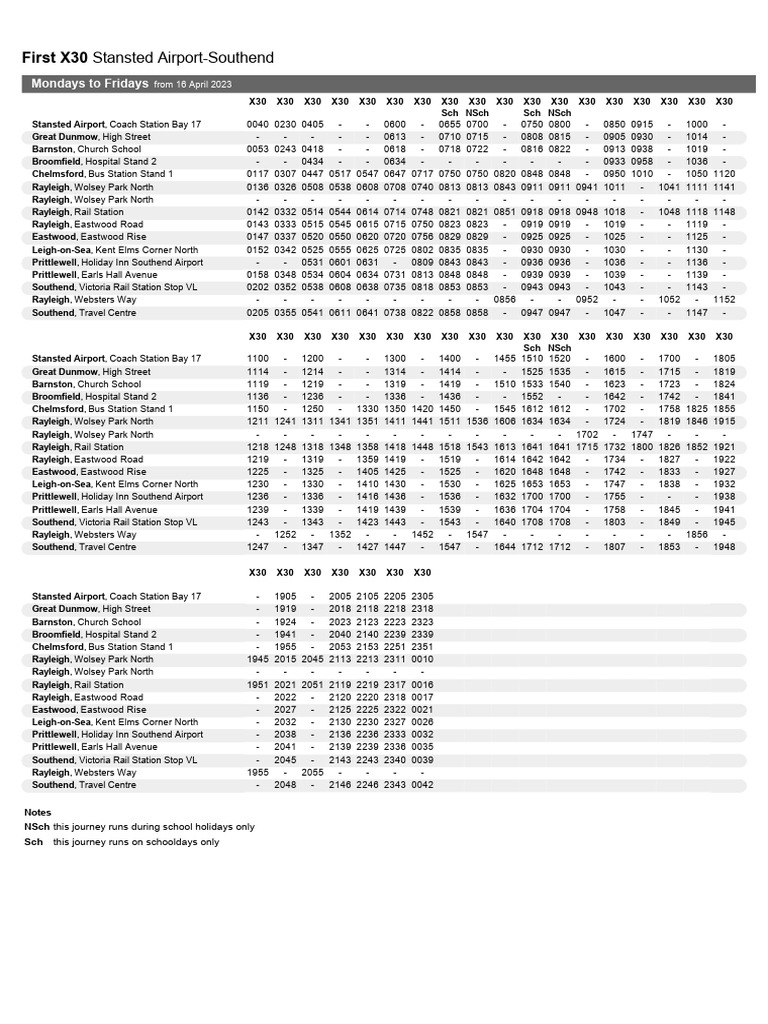 HTTPSWWW - essexbus.infopdfFESX X30.PDF 2 | PDF | Transport | Bus Transport