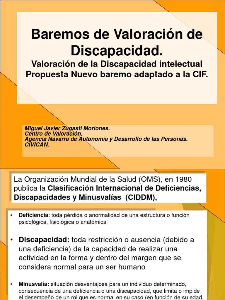 Baremo Valoración DI | PDF | Invalidez | Discapacidad intelectual
