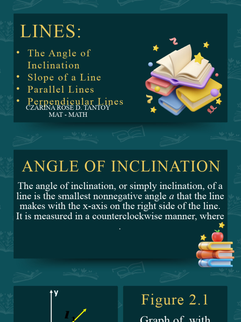 The Angle of Inclination of Line | PDF | Slope | Angle