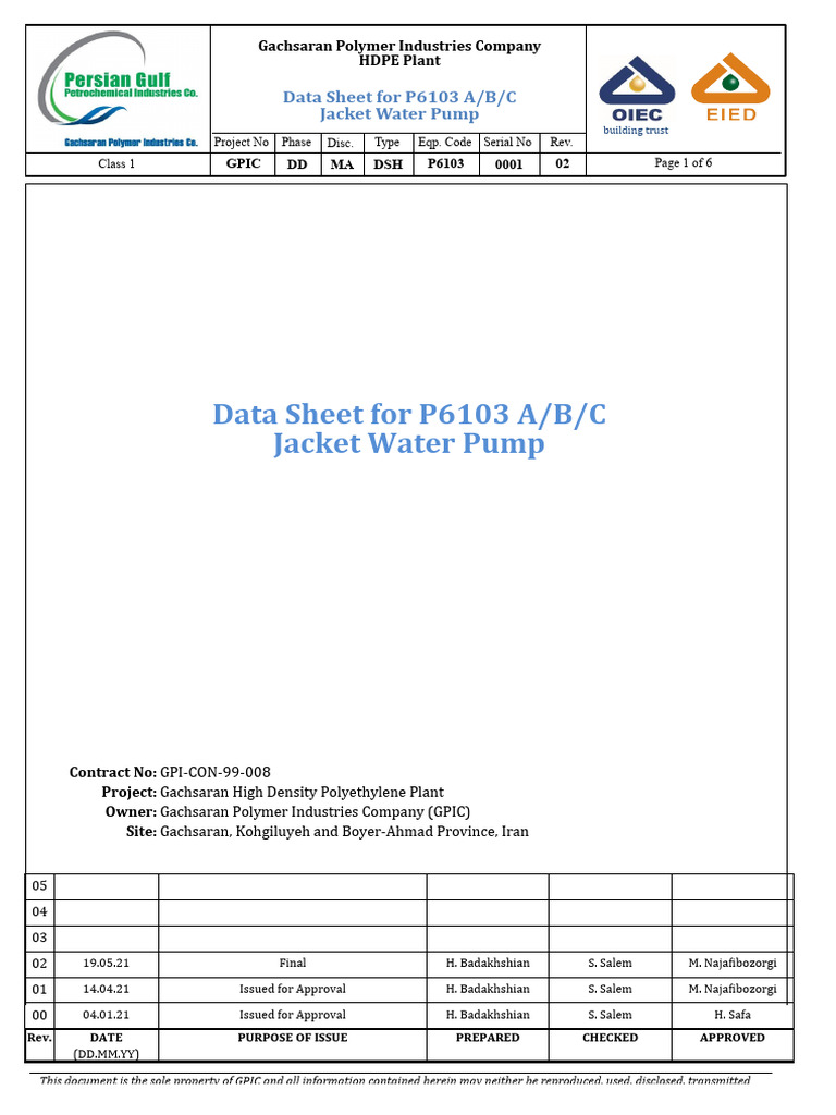 Gpic DD Ma DSH P6103 0001 02 | PDF | Valve | Pump