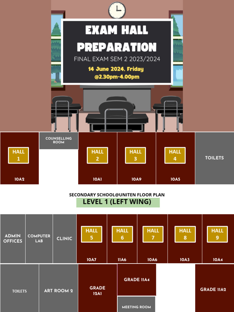 Preparation of Exam Halls Sem 2 2023 - 2024 | PDF