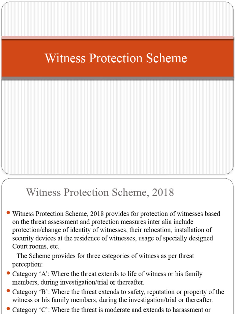 Witness Protection Scheme | PDF | Witness | Legal Procedure
