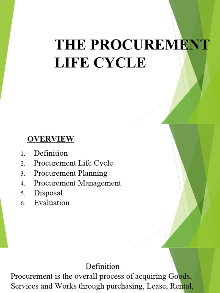 Procurement Life Cycle Explained | PDF | Procurement | Economies