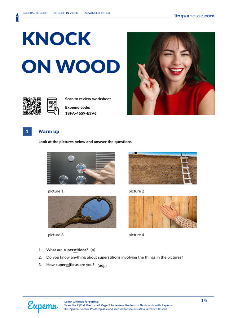 Knock On Wood British English Student | PDF | Superstitions | Luck