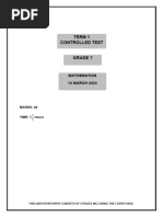 GRADE 4 TERM 1 TEST MATHEMATICS MEMO (Final) | PDF | Square Root | Numbers