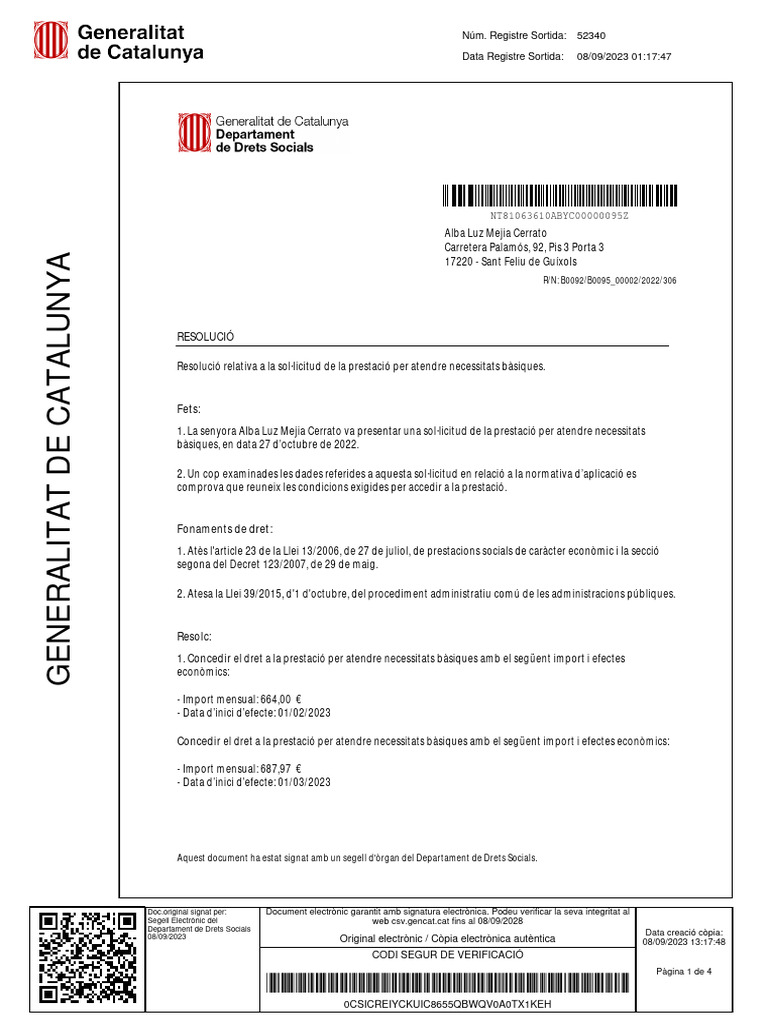 Notificacio Resolucio 66630 Segellat E | PDF