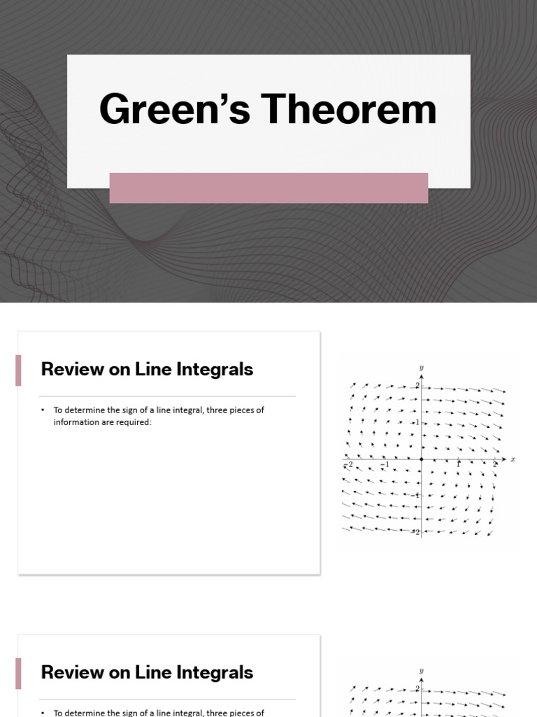 Green's Theorem | Download Free PDF | Integral | Mathematical Objects
