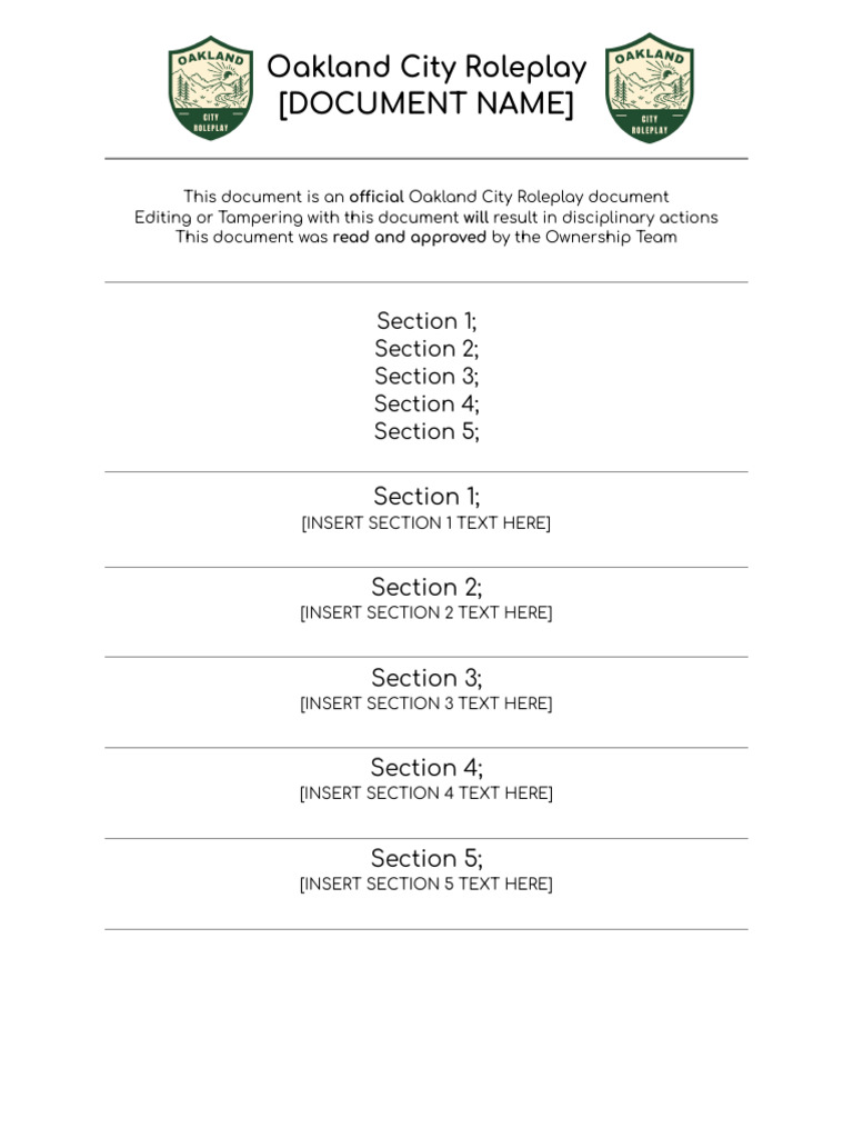 OCRP - Offical Document Template | PDF