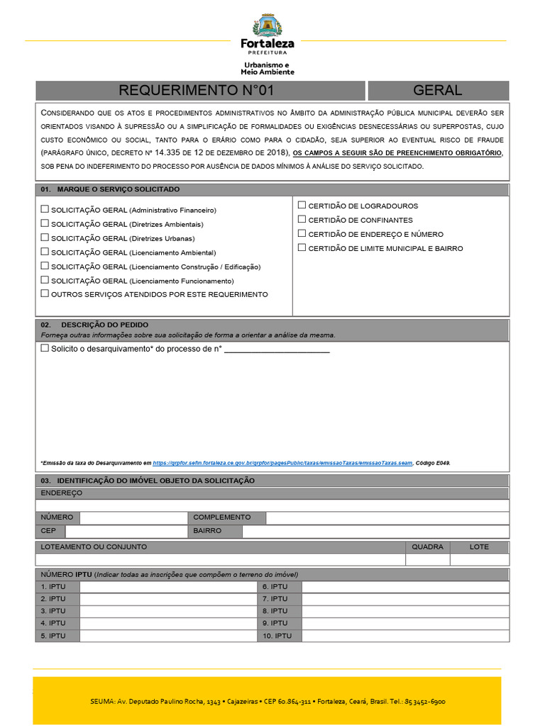 Requerimento Geral 01 | PDF