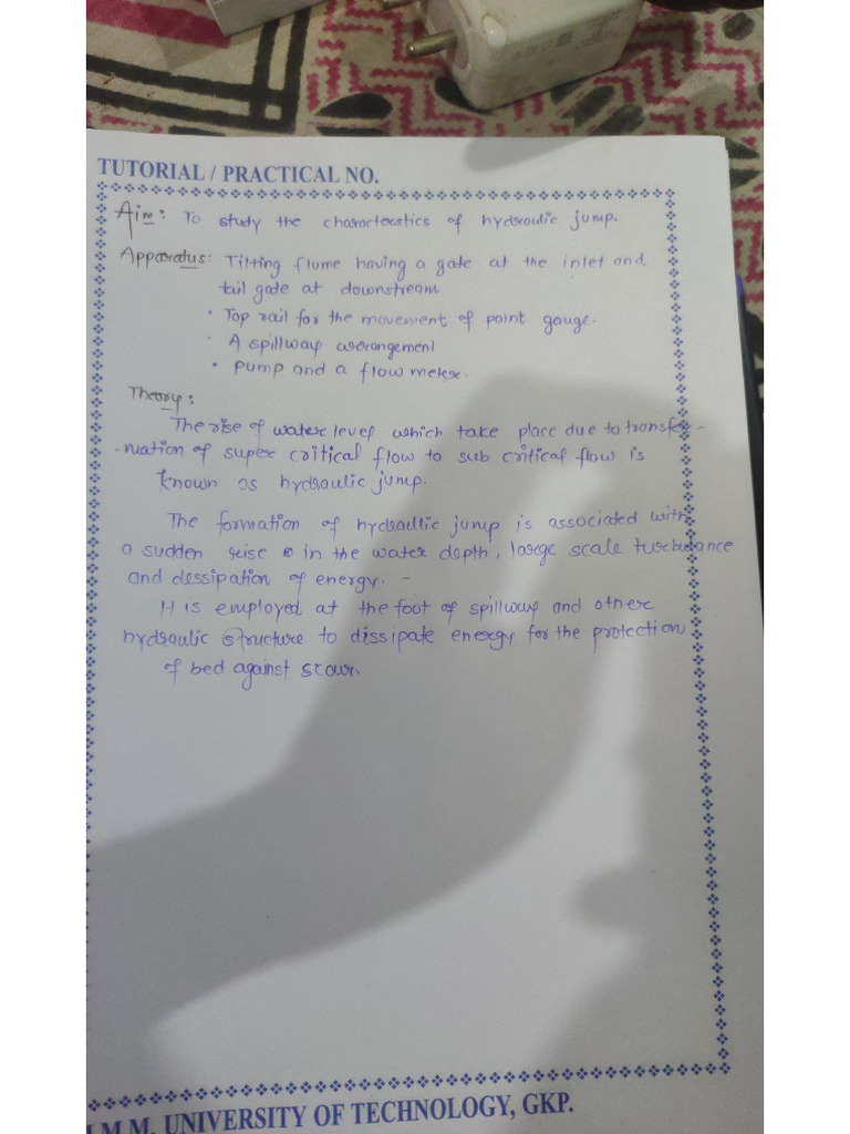 Hydraulic Jump Pdf