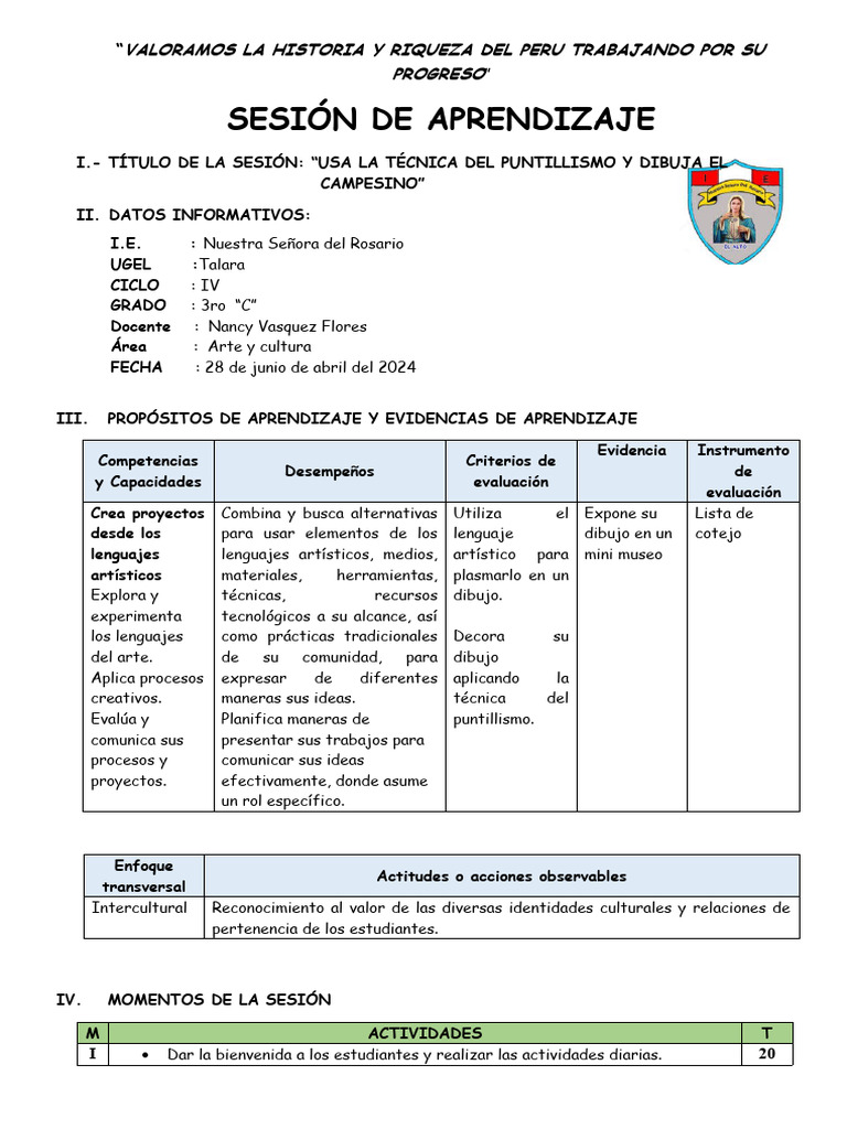 SESION NANCY ARTE TECNICA DEL PUNTILLISMO DIA DEL CAMPESINO | PDF ... SESION NANCY ARTE TECNICA DEL PUNTILLISMO DIA DEL CAMPESINO | PDF ...