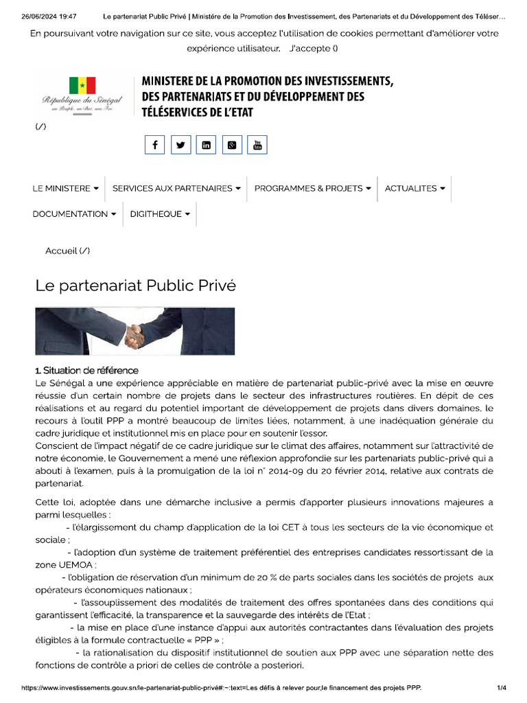 Etude - PPP - Ministère de La Promotion - Description - Du - PPP | PDF