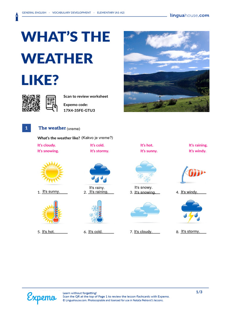 Whats The Weather Like British English Student | PDF | Earth Sciences ...