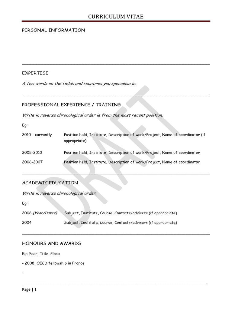 CRP Sample CV | PDF