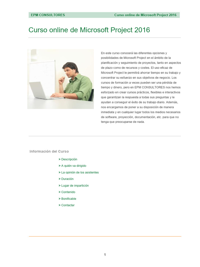 Curso de Microsoft Project | PDF | Microsoft | Planificación