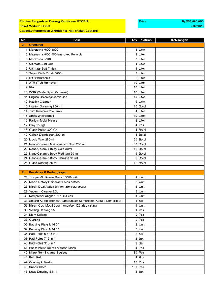 LIST Barang OTOPIA - Paket List Medium Update | PDF | Microcomputers ...