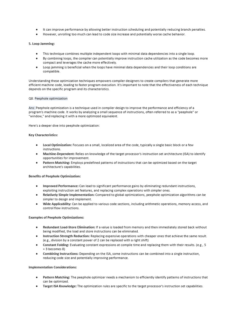 Compiler Design (All Modules) - 27 | PDF | Program Optimization | Compiler