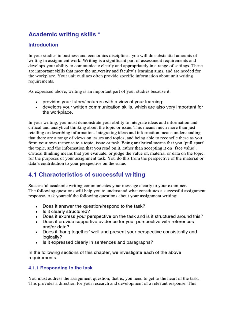 Academic Writing Skills | PDF | Grammatical Tense | Thought