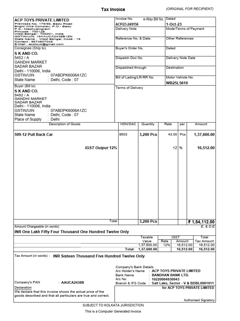 Bill No. 156 | PDF | Invoice | Taxes